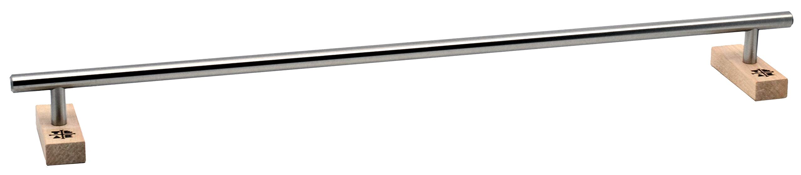 Teak Tuning Round Fingerboard Rail - 2X Long Edition - Silver - 21" Long, 2" Tall - Prolific Series