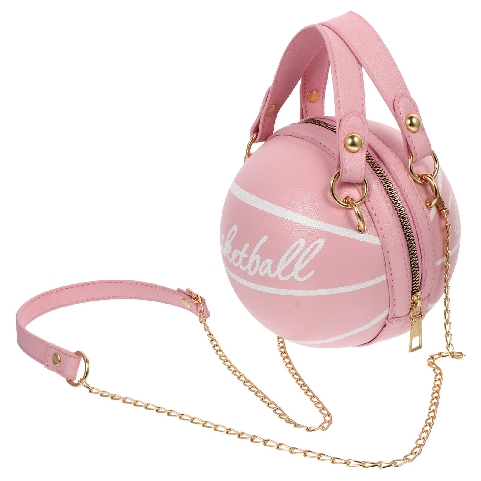 VALICLUD Crossbody Bag Round Basketball Shaped Handbag Novelty Purse Circle Shoulder Bag for Women