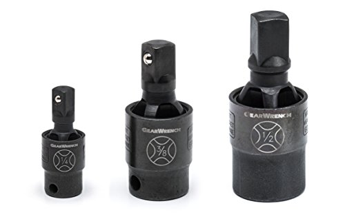 GEARWRENCH "3 Pc. 1/4", 3/8" & 1/2" Drive X-Core Pinless Impact Universal Joint Set - 84960