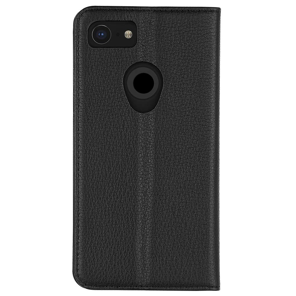 Case-Mate - Google Pixel 3 XL - LEATHER FOLIO WALLET - Black Leather