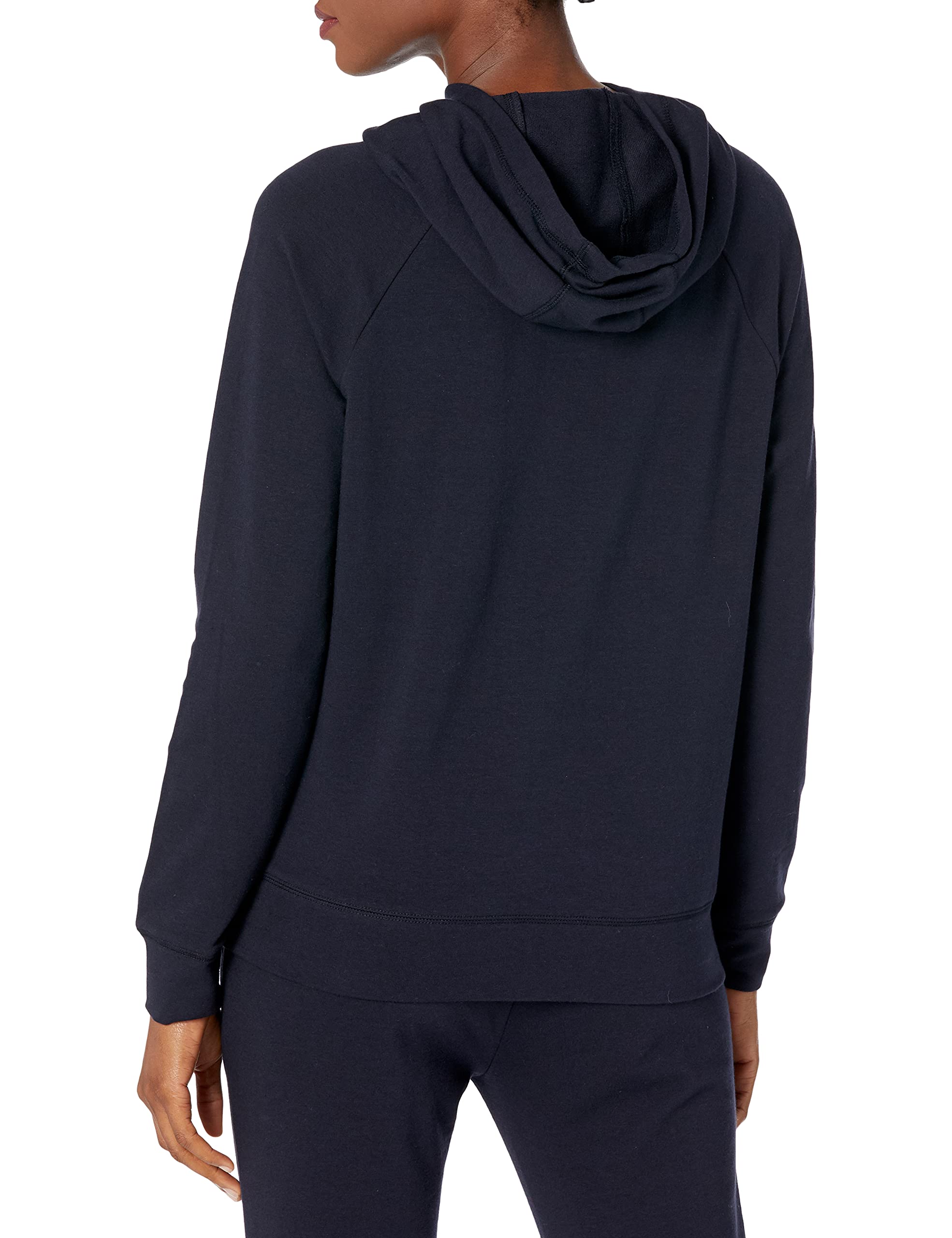 Daily Ritual Women's Terry Cotton and Modal Relaxed-Fit Long-Sleeve Hooded Sweatshirt, Navy, X-Large