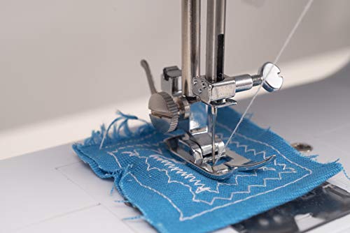 Michley Professional Desktop Sewing Machine SS-700+, 16 Built-in Stitch Patterns, 13.5-inches by 5.8-inches by 11.5-inches, White