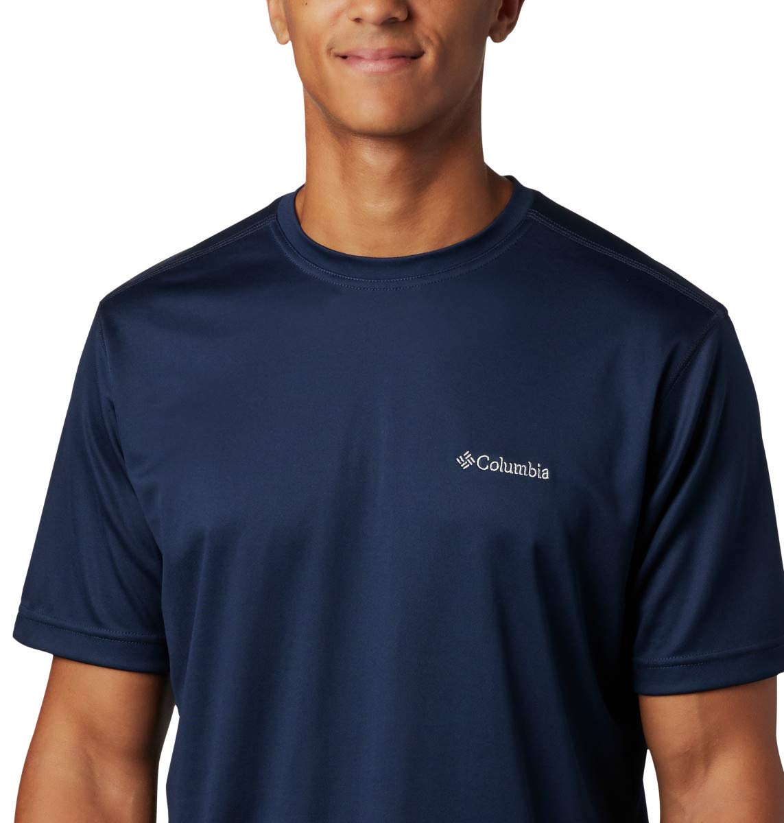 Columbia Men's Meeker Peak Short Sleeve Crew, Collegiate Navy, XX-Large
