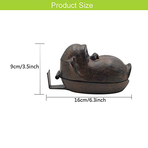 Cigar Ashtrays for Outdoors Patio,Cool Monkey Bigger Incense Burner for Coil Sage Cast Iron Home Decor, Best Gift for Smokers