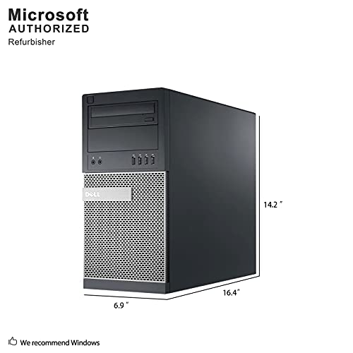 Dell Optiplex 790 Tower Premium Flagship Business Desktop Computer PC (Intel Quad-Core i7-2600 up to 3.8GHz, 8GB DDR3 RAM, 1TB HDD, DVD, Windows 10 Professional) (Renewed)