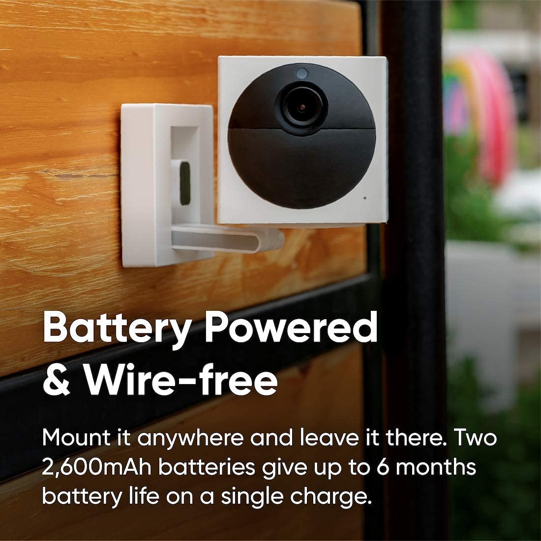 WYZE Cam Outdoor Starter Bundle (Includes Base Station and 1 Camera), 1080p HD Indoor/Outdoor Wire-Free Smart Home Camera with Night Vision, 2-Way Audio, Compatible with Alexa, White (Renewed)