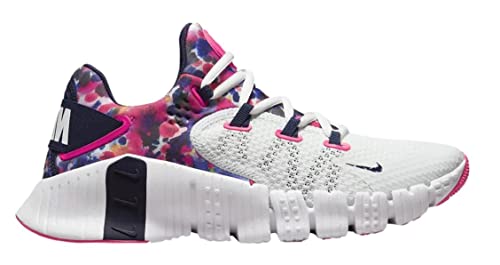Nike Women's Free Metcon 4 Training Shoes, Summit White/Blackened Blue, 7.5 M US