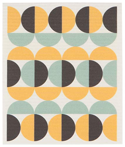 Kindred Home Eco-Friendly Swedish Inspired Set, Retro Days-Composting Cloths | Set of 3, 3 Count Dishcloth
