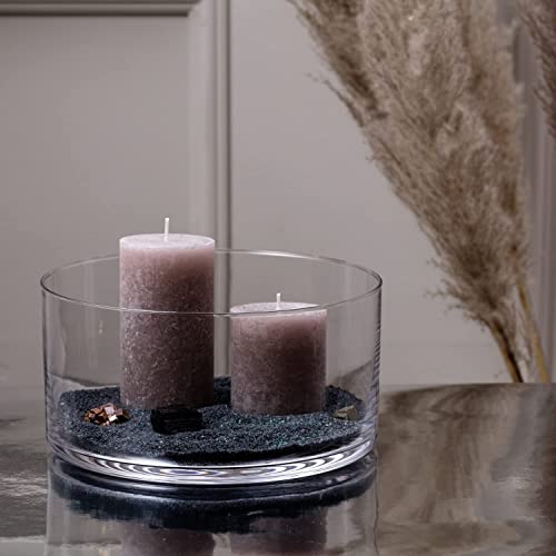 Krosno Glass Salad Bowl | 9.4" | Glamour Collection | Perfect for Home, Restaurants and Parties | Fridge Safe