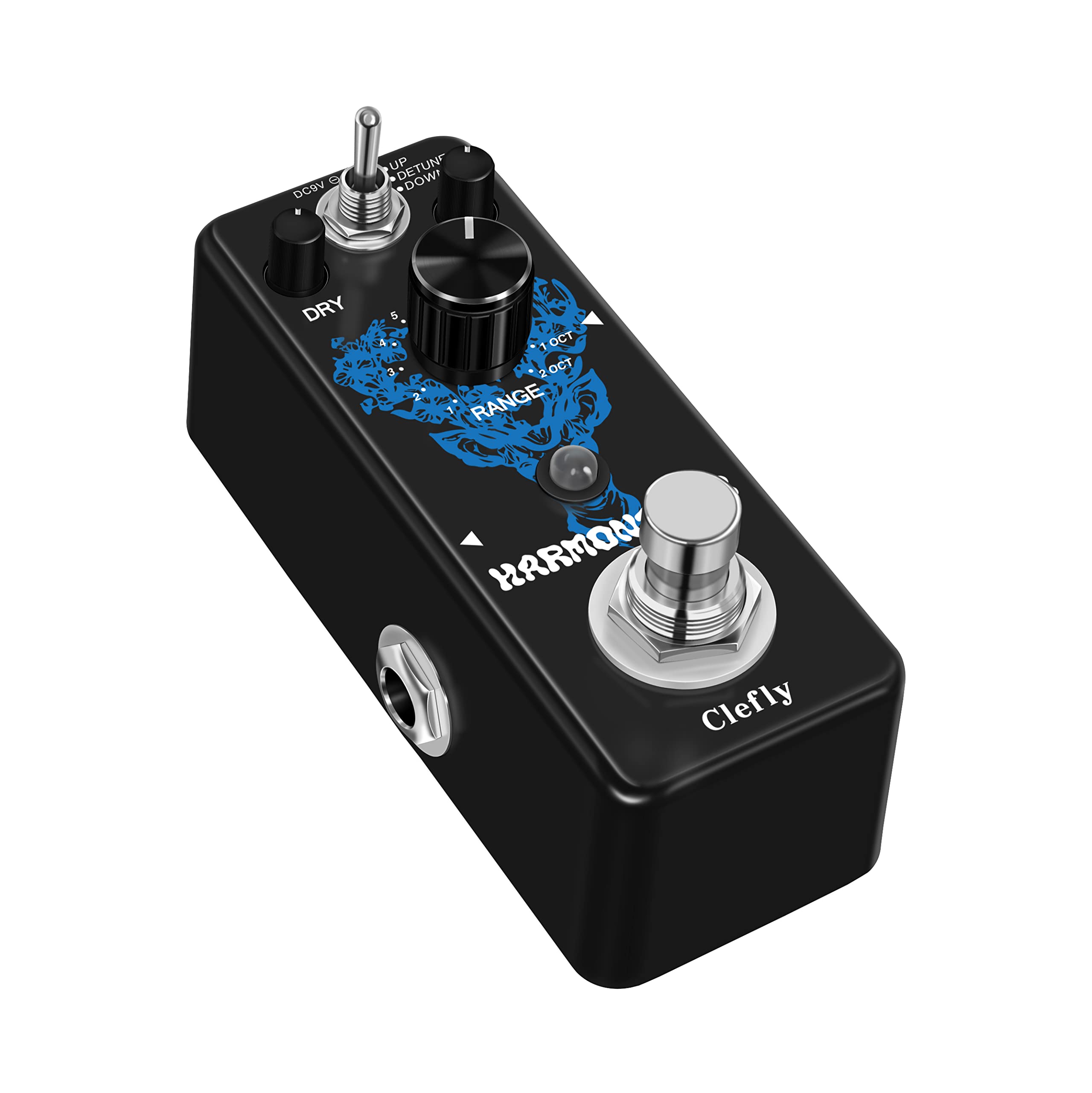 Clefly Guitar Harmonizer Pedal Digital Octave Effect Pedal Harmony Pitch Shifter Detune For Electric Guitar Bass Mini Size True Bypass