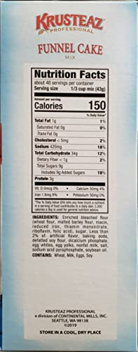 Krusteaz Professional Funnel Cake Mix, 5 lb Box with Krusteaz Professional Dessert Server