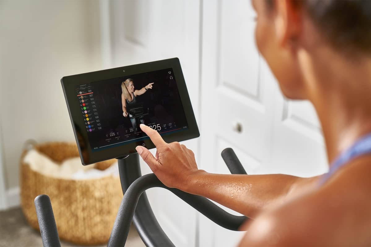Echelon EX4S-10 Smart Connect Fitness Bike, 30-Day Free Echelon Membership, Easy Storage, Small Spaces, Cushioned Seat, Solid, Top Instructors, 32 Resistance Levels, Bluetooth, (Renewed Premium)