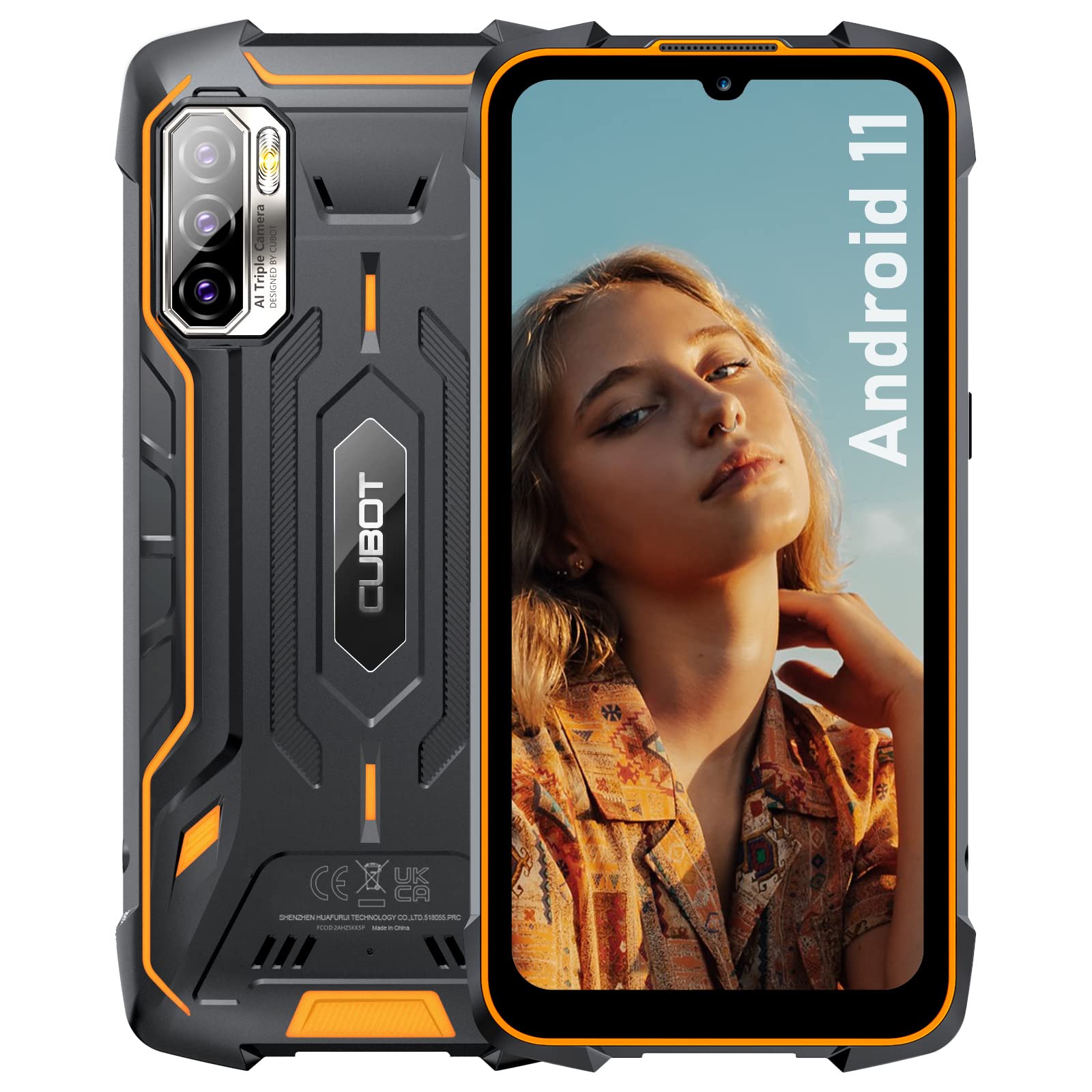CUBOT Rugged Smartphone Unlocked, King Kong 5 Pro Android 11 Unlocked Rugged Phone, 8000mAh Battery, 48MP Camera Waterproof Cell Phone, 6.1” HD+ Screen, 4G Dual SIM Cell Phone