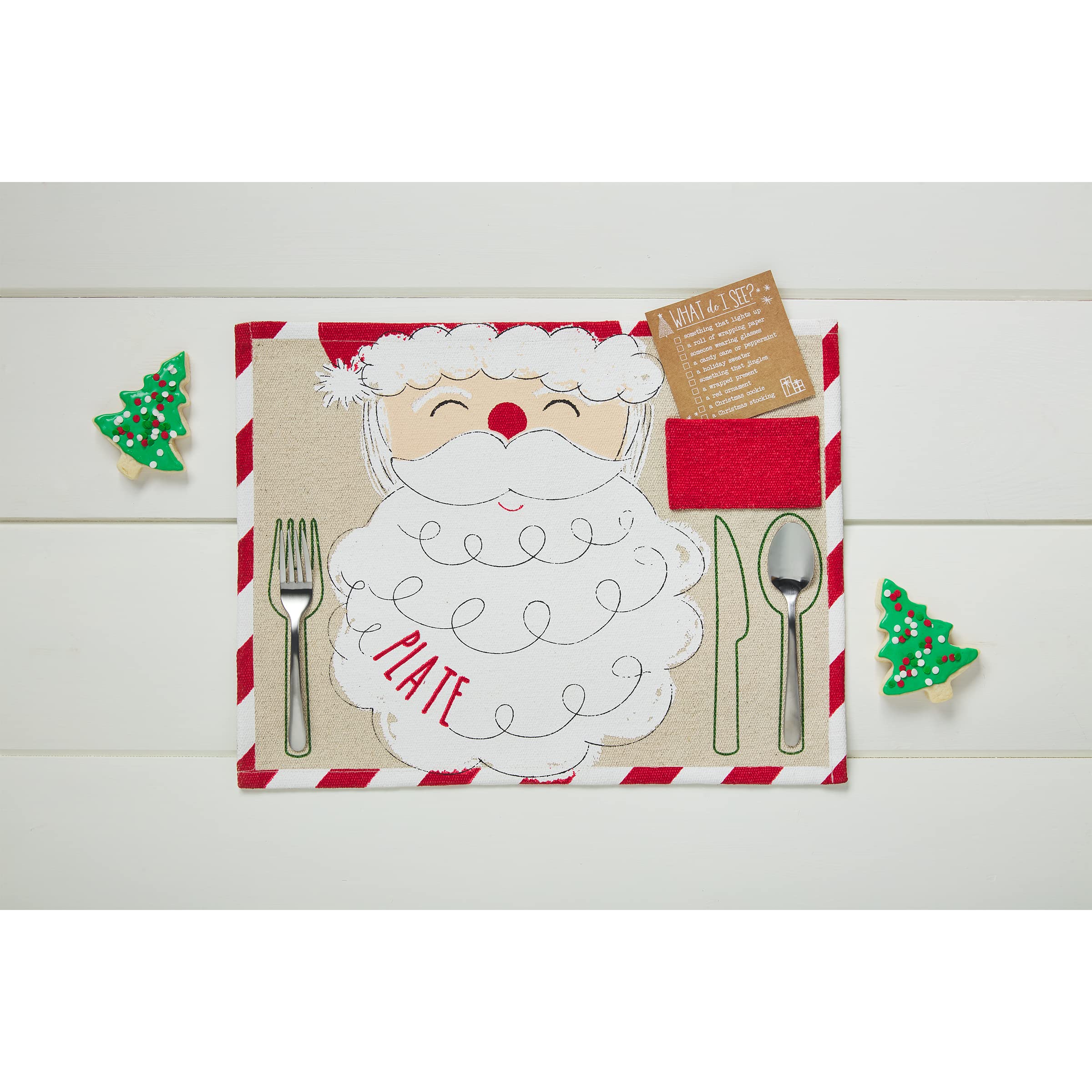 Mud Pie Place Mat with Card, Santa