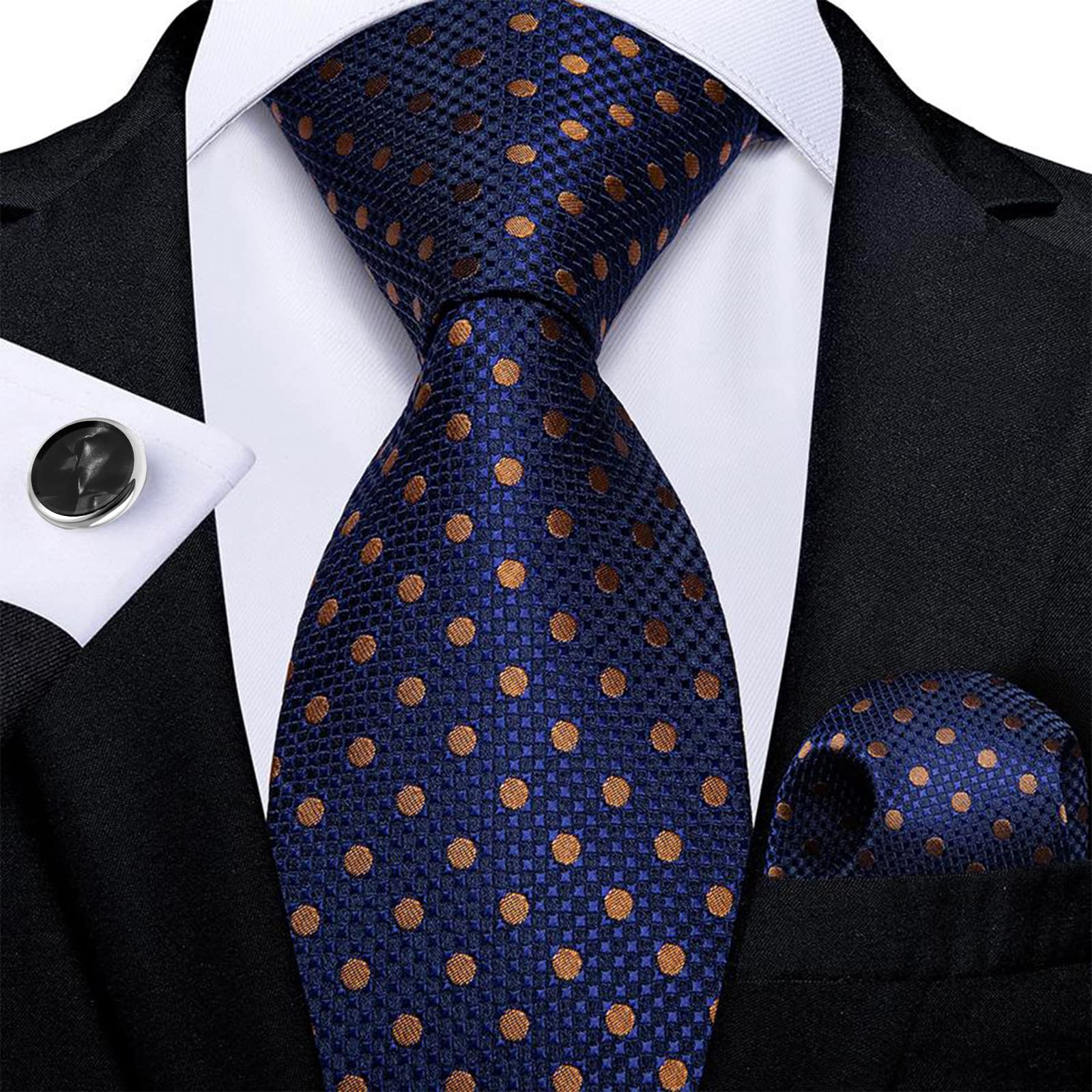 Cufflinks for Men Set Studs for Tuxedo Shirts for Wedding Business Dinner Party Formal Suit Cufflink Pack (8 PCS) (blackshell)