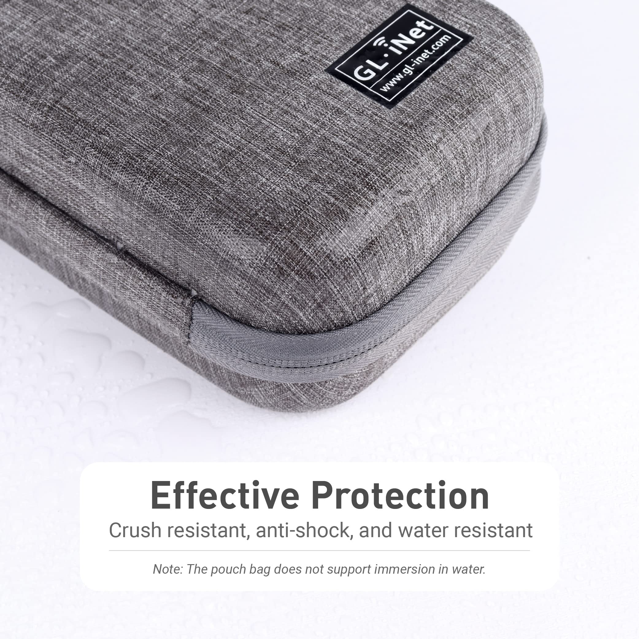 GL.iNet GL-A1300 (Slate Plus) Wireless VPN Encrypted Travel Router & Gadget Organizer Case(Grey)