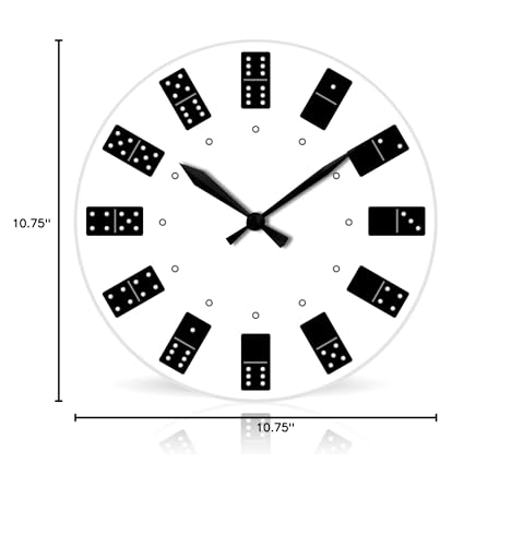 The Full Color Company Dice 'n Dominoes 10.75" Round Acrylic Wall Clock