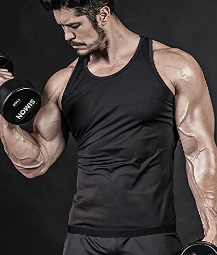 DRSKIN Men’s Y-Back Sauna Sweat Suit Heat Trapping Compression Tank Top Vest Weight Loss Shirt Premium Slimming Workout (Y-SAUNA-TA B01,2XL)