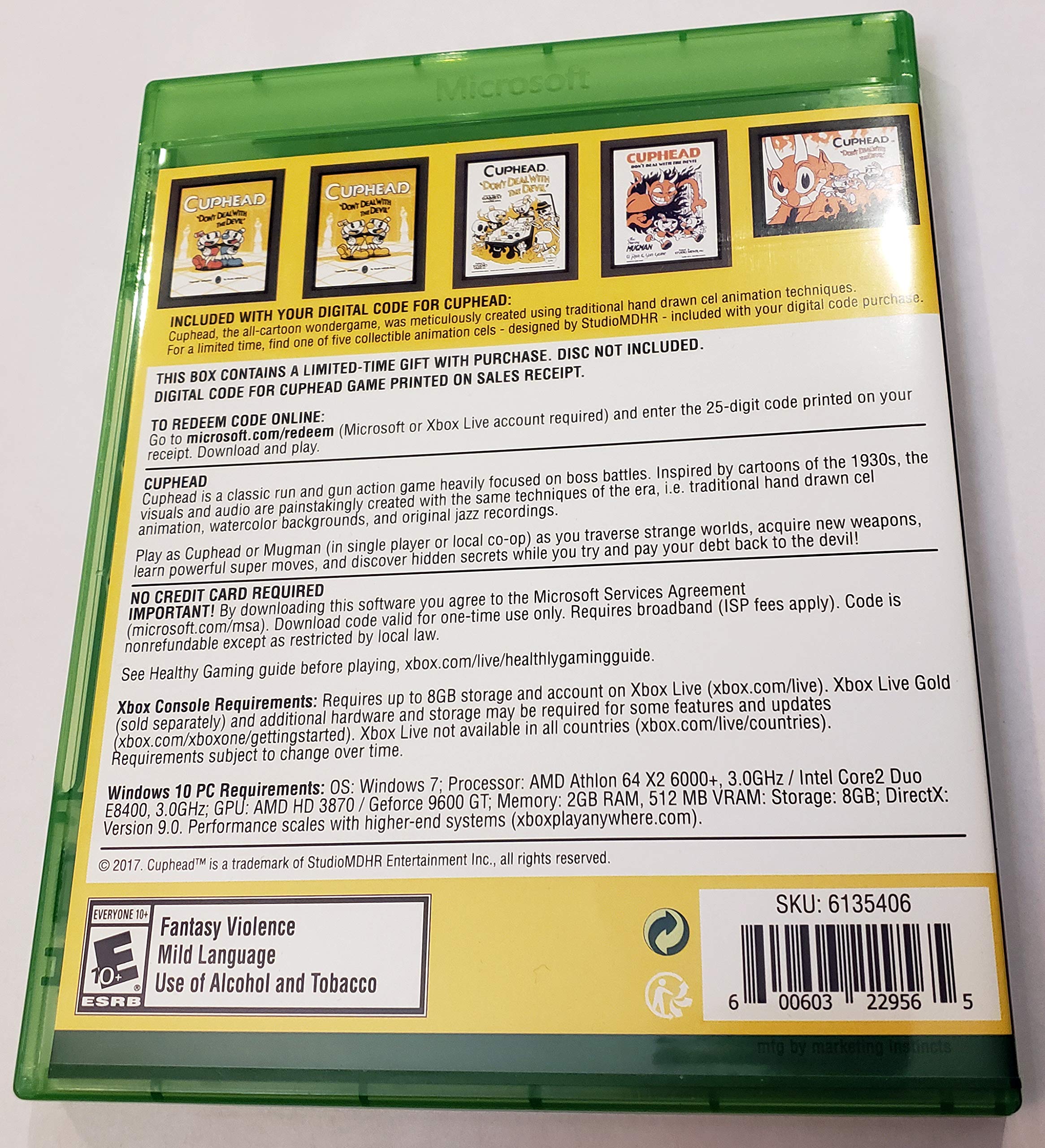 Cuphead-Limited Edition Bonus Art Cel Complete Set of 5!