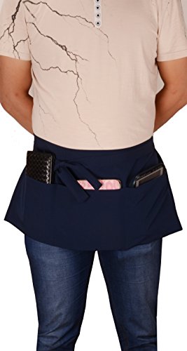 SEW UR LIFE Resist water 3 big Pockets Waist Server Apron Kitchen Restaurant Bistro Cafe Bar Pub Cake Shop Bakery Unisex Half Aprons for Chef, Baker, Servers, Waitress, Waiter(Navy)