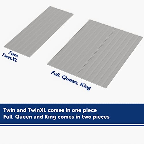 Greaton, 0.75-Inch Heavy Duty Vertical Wooden Bunkie Board/Bed Slats with Cover, Enhance Mattress Support, King, Grey