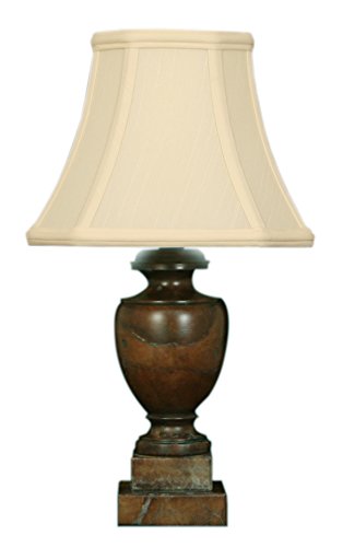 Royal Designs Crackle Alabaster Mini Lamp & Eggshell Sqare Cut Corner Lampshade