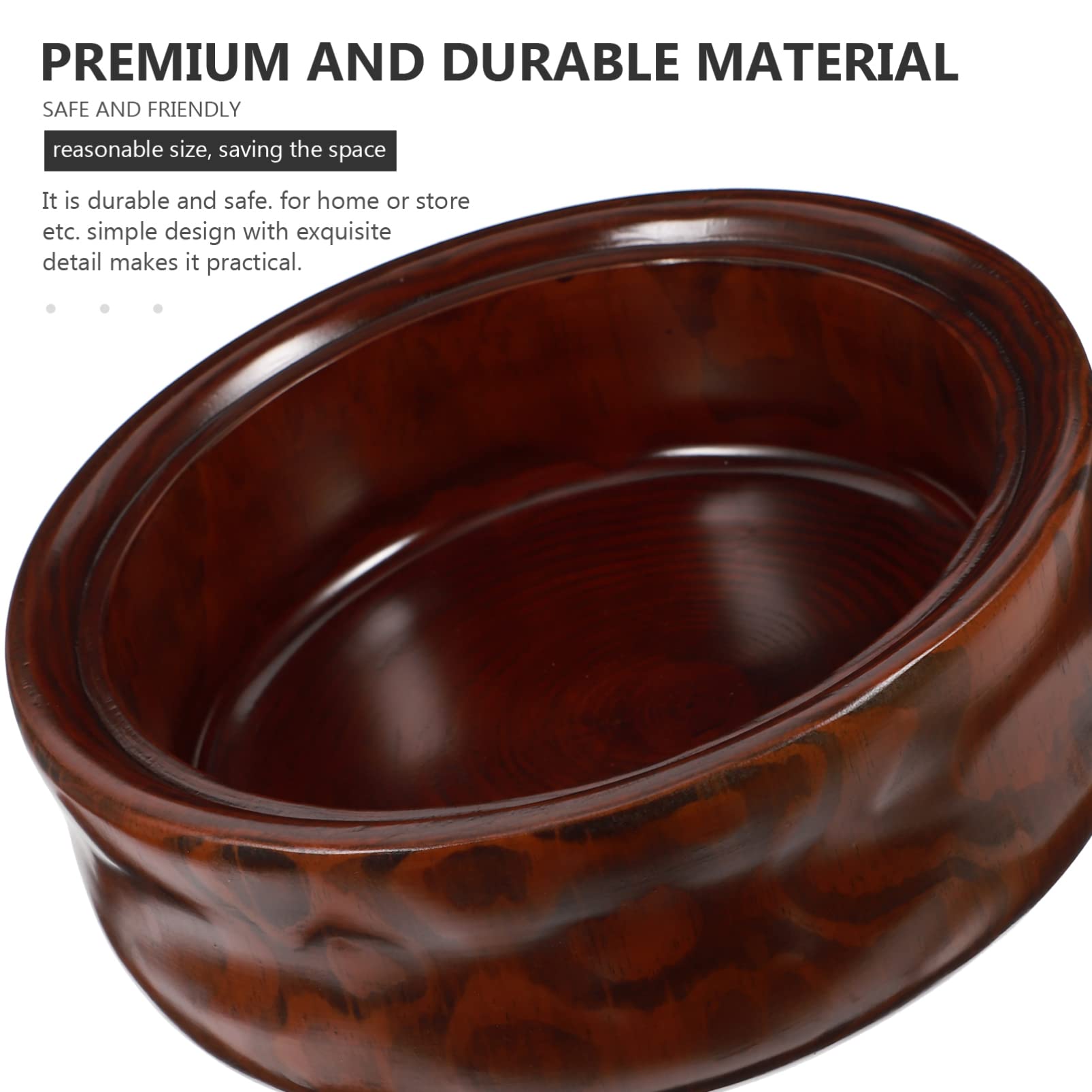 DOITOOL Wood Serving Bowls with Lid, Tableware Wooden Serving Bowls for Salad, Candys, Snack, Nuts Serving Container Condiment Container (8.25x8.25x2.85 Inch)