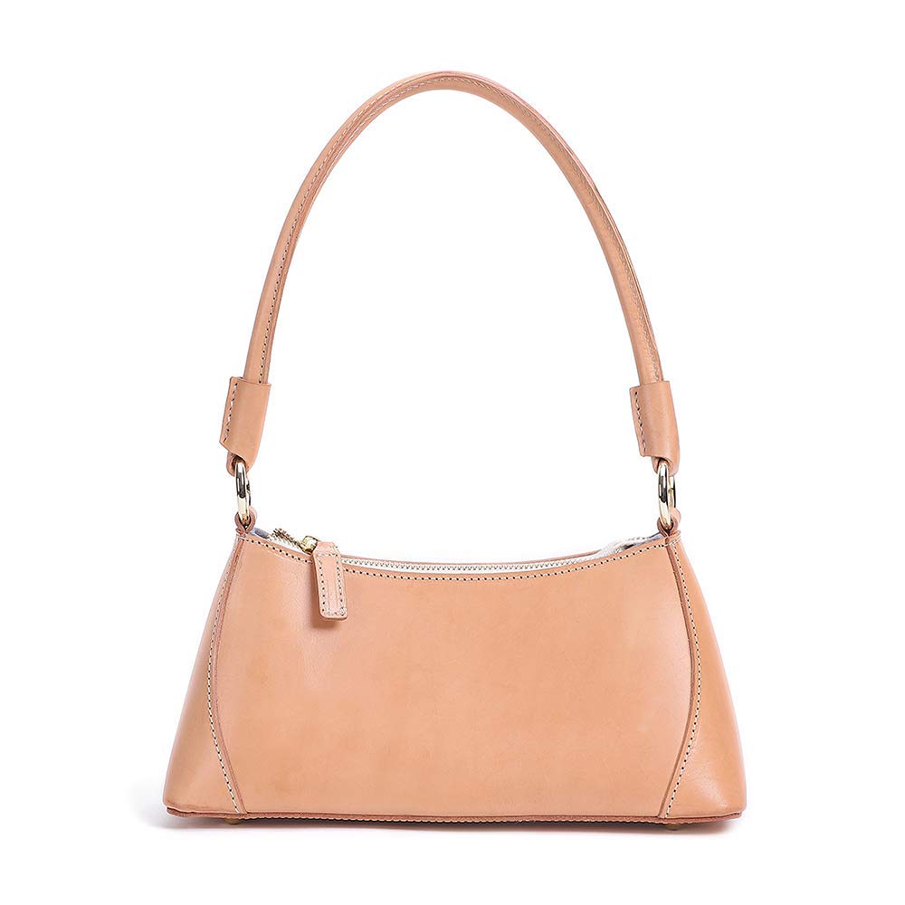 Vintage Handmade Full Leather Underarm Shoulder Bag Cowhide Handbag for Women Purse High-grade Vegetable Tanned Leather