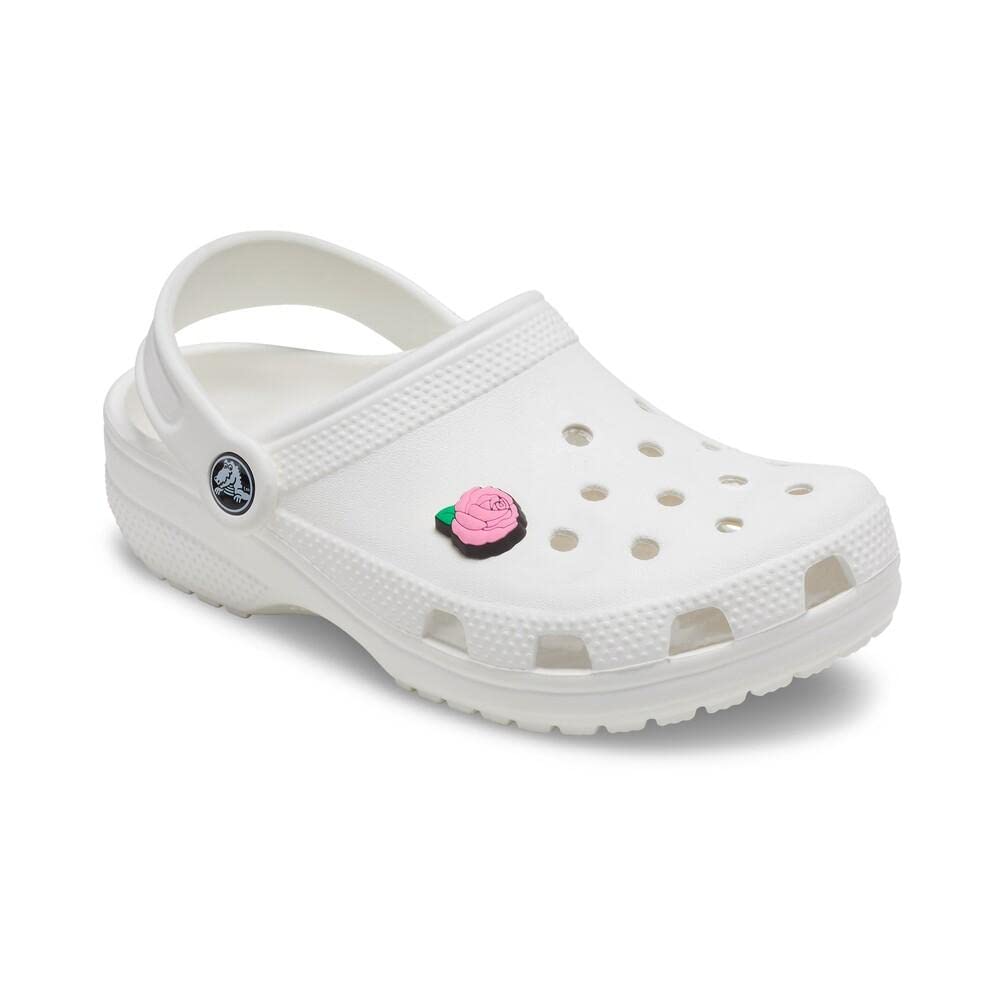 Crocs Jibbitz Flower Shoe Charms | Jibbitz for Crocs, Pink Rose, Small