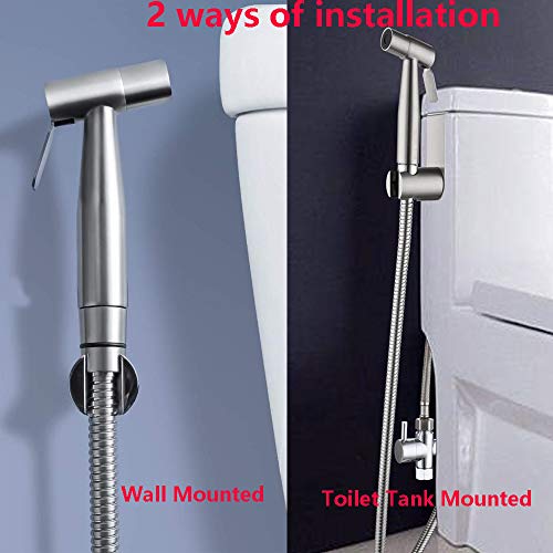 Handheld Bidet Toilet Sprayer,Stainless Steel Bathroom Personal Hygiene Bidet Sprayer Set,Baby Cloth Diaper Sprayer,Shower Sprayer for Pet, Feminine Hygiene