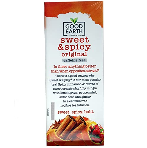 Good Earth Sweet & Spicy Flavored 25 Tea Bags 4 Pack Herbal Teas