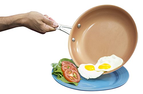 Gotham Steel Ceramic and Titanium Nonstick Fry Pans, Royal Blue, 11"