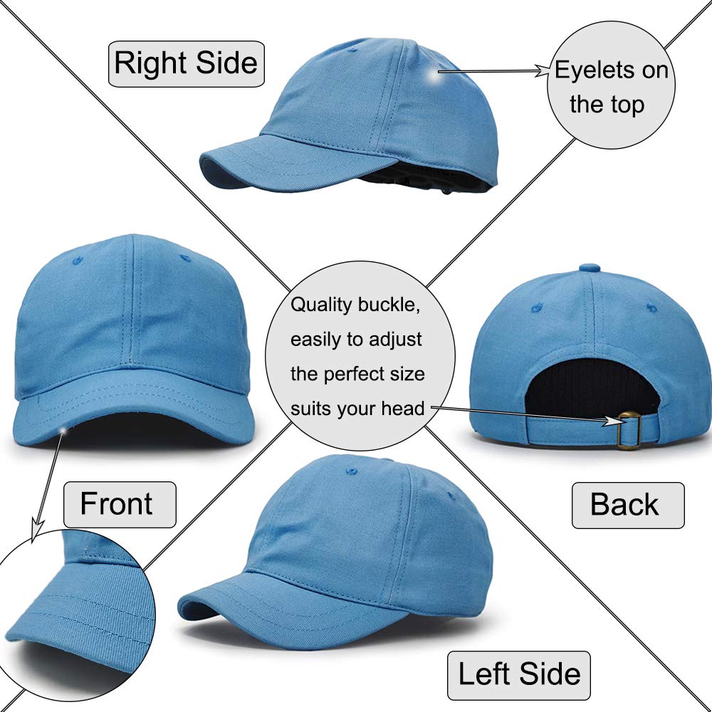 Croogo Solid Color Ball Cap Plain Short Bill Design Baseball Hat Truckers (M-RD02-Royal Blue)
