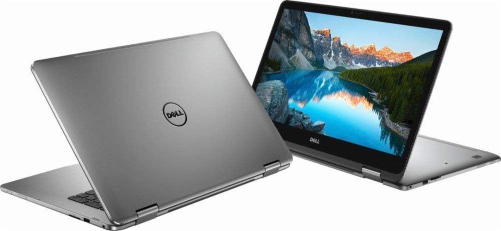Dell Top Performance Flagship 7000 Series Inspiron 17.3" 2-in-1 FHD IPS Touch-Screen Laptop, Intel 8th Gen i7-8550U, 16GB DDR4, 512GB SSD + 2TB HDD, HDMI, USB-C, Backlit keyboard, NVIDIA MX150, Win 10