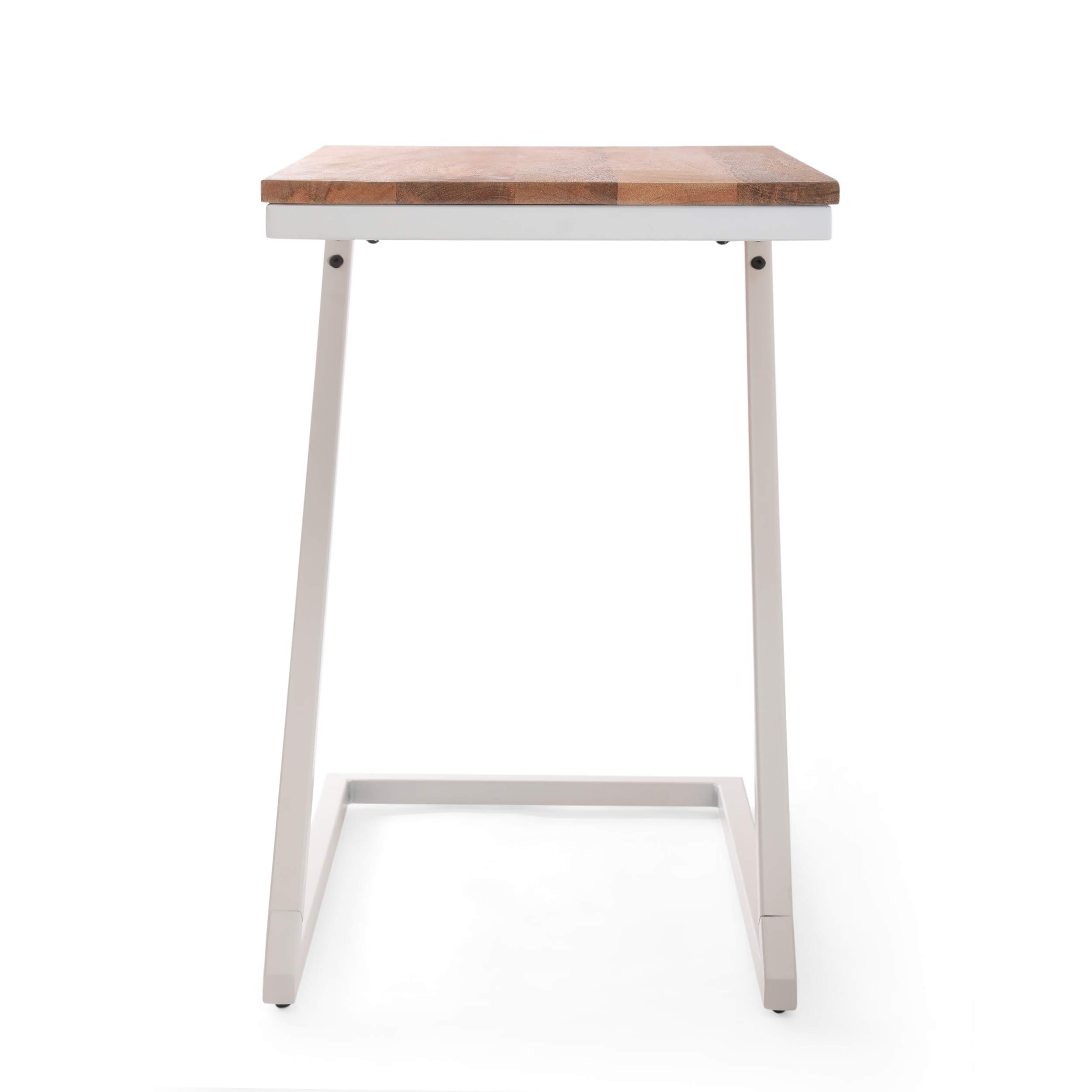 Christopher Knight Home END Table, White + Natural