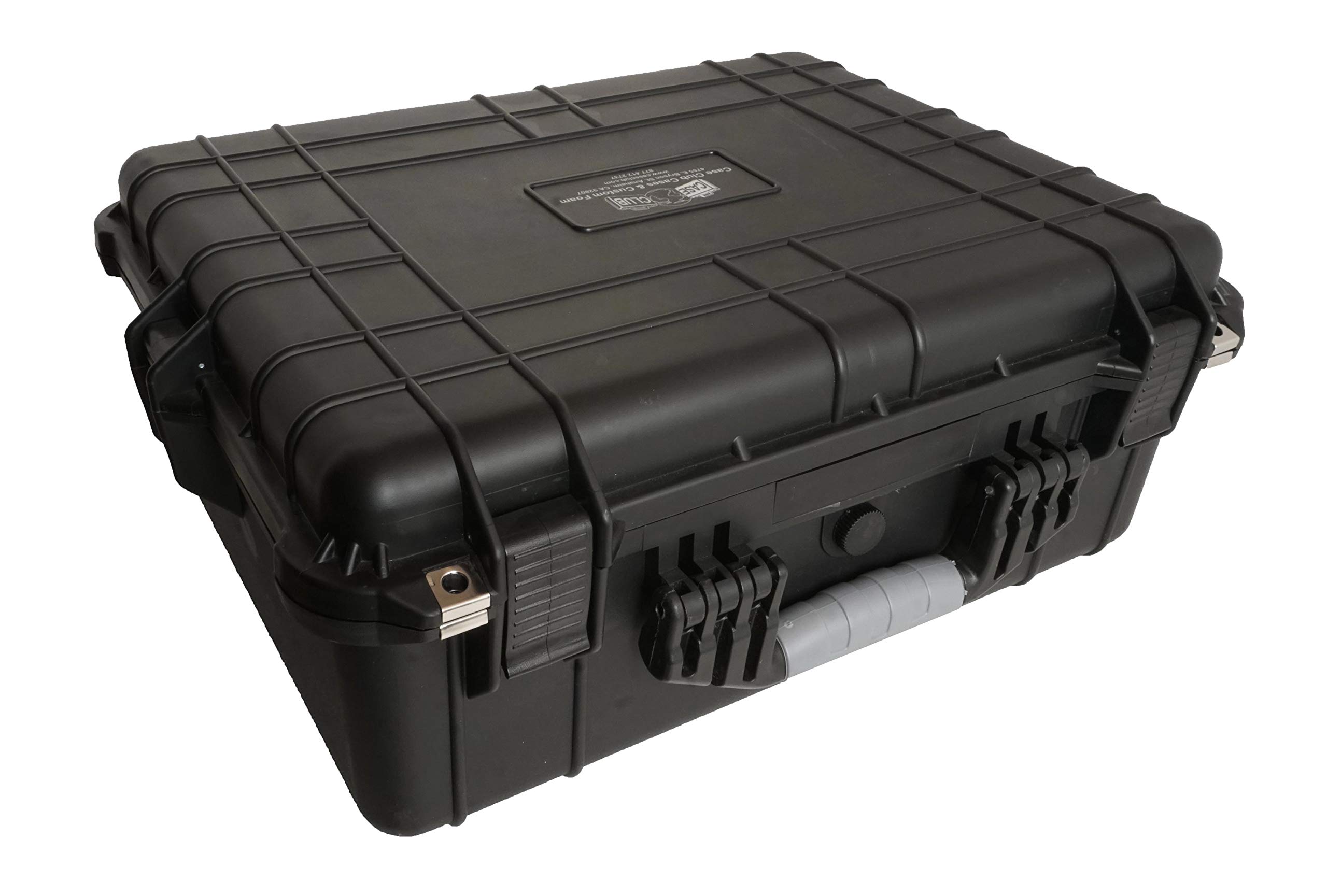 Case Club 5 Pistol & (up to) 30 Magazine Case with Accessory Pocket and Emergency Light - Pre-Cut, Heavy Duty, Waterproof, with Silica Gel for Gun Rust Prevention (Upgraded Gen-2)