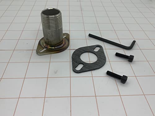 GenExhaust for Champion 3500/3200W & 3100/2800W Inverter Generator or Any Generator with a Model NO.88 Cover Plate Generator 3/4" NPT (National Pipe Taper) Steel Exhaust Extension Hardware only