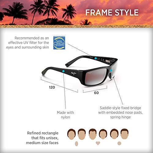 Maui Jim Women's Koki Beach Polarized Fashion Sunglasses, Purple Tortoise/Maui RoseĀ®, Medium