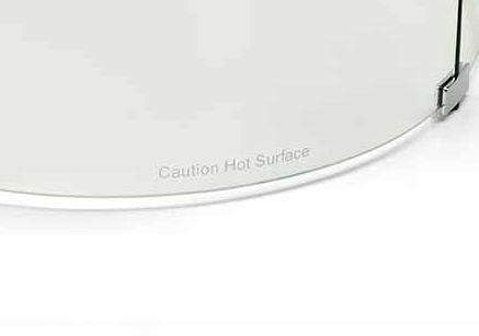 HPC Fire Round Fire Pit Glass Wind Guard (WG23-RD), 23-Inch
