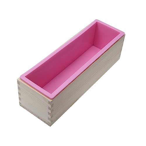 COHEALI 3 Sets Candle Molds Silicone Candle Mold Soap Making Molds Silicone Soap Molds Kit Craft Soap Organic Soap Making Box Crafting Box Suite Soap Box Detachable Wooden Mold Wooden Pink