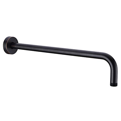HANEBATH 16 Inch Extra Long Stainless Steel Shower Arm with Flange, Oil Rubbed Bronze Shower Head Extension Arm
