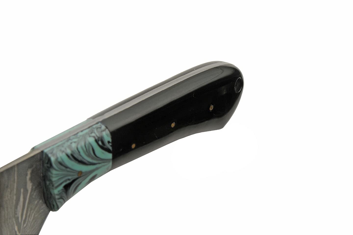 Damascus Steel Horn & Resin Handle 12.50" Hunting Knife