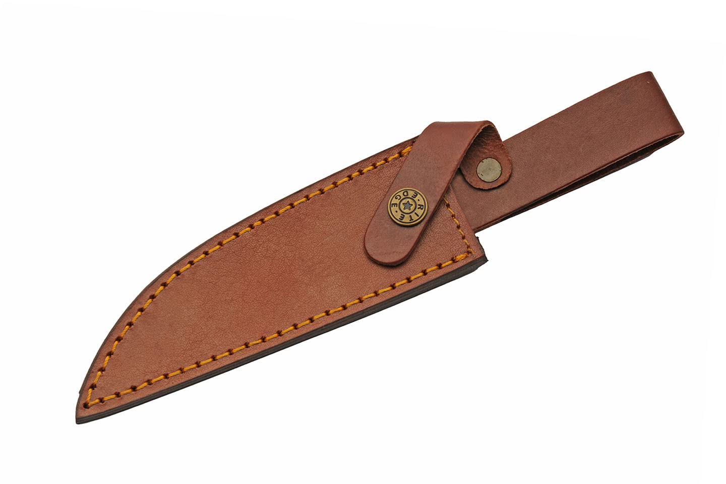 Damascus Steel Blade Brass Forrest Bone Handle Brass & Wood Spacers 10.5" Hunting Knife