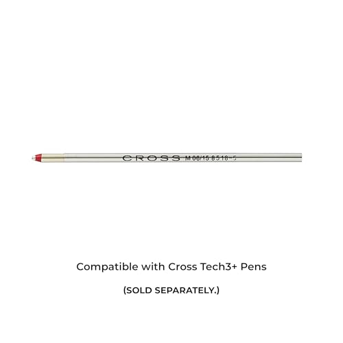 Cross Mini Ballpoint Pen Refill - Red Medium - Dual Pack, Medium Red (8518-5)