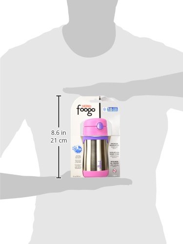THERMOS Foogo Vacuum Insulated Stainless Steel, Pink/Purple, 10 Oz