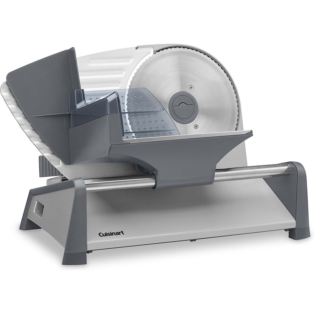 Cuisinart FS-75B Kitchen Pro Deli Food Slicer, 7.5-Inch Blade Bundle with Cuisinart Classic Nonstick Edge 6" Chef's Knife and Deco Gear Food Grade Kitchen Safety Cut Resistant Stretch Fit Gloves