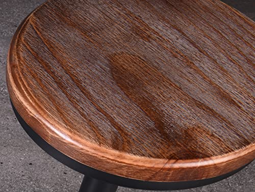 LOKKHAN Bar Table Set with 2 Backrests Stools,3-Piece Round Table Compact Chairs Counter Bar Height Tabletop for Kitchen Dining Living Party Bistro Breakfast,Space-Saving,Most Welded(Copper & Brown)