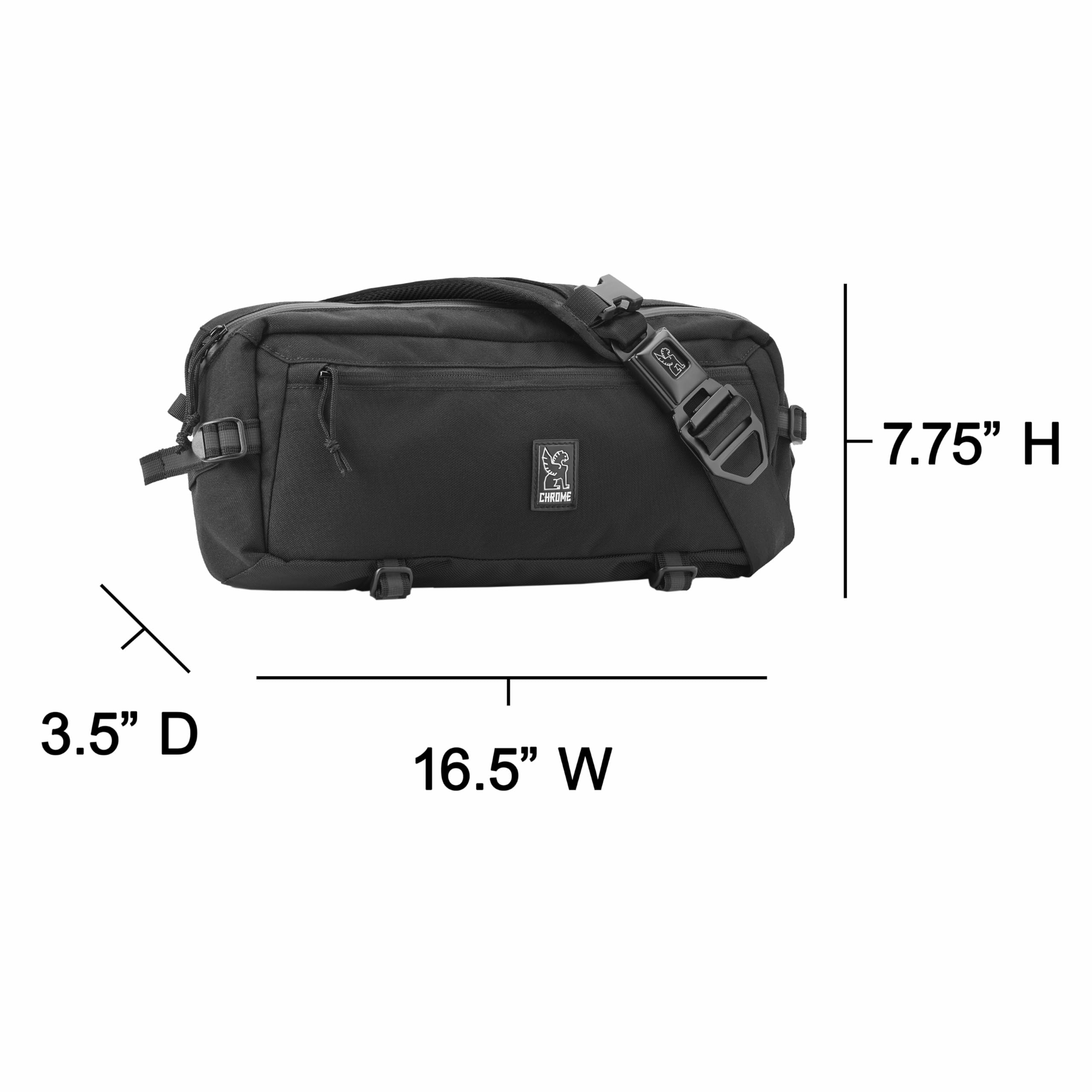 Chrome Industries Kadet Sling Messenger Bag, Crossbody Backpack for Women and Men, Crossbody Adjustable Strap, Quick-release Buckle, 9 L, Night