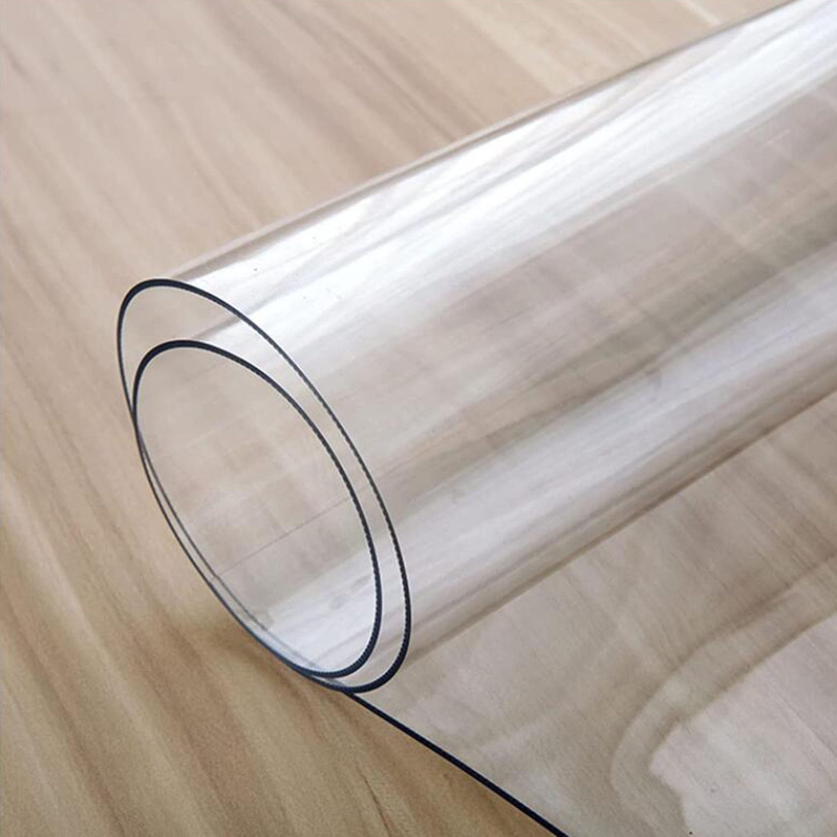 Clear PVC Desk Chair Mat 1.5mm Transparent floor mat Vinyl Floor Protector Mat,Chair Mat-PVC Transparent Non-Slip Durable Floor Protector Mat for Office Home Hard Floor Carpet,110/130/150cm wide for O