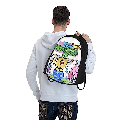 KOVOS Wow! Wow! Anime Wubbzy! Laptop Bag Cartoon Backpack Casual Travel Backpacks Daypack For Men Women